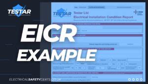EICR Example How A Completed Report Certificate Looks