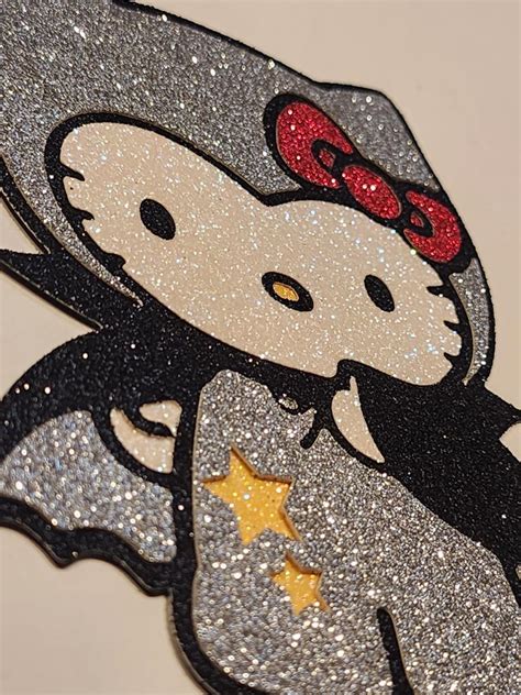 Hello Kitty Vampire Glitter Cardstock Etsy