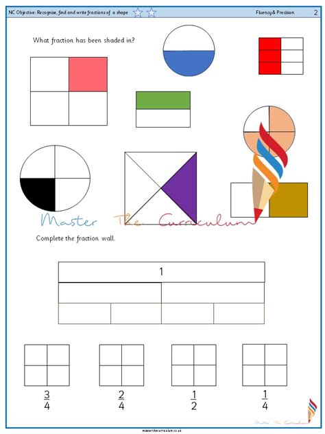 Recognise Find Name And Write Fractions 13 14 24 And 34 Of A