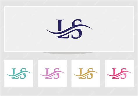 비즈니스 및 회사 정체성을 위한 물결 Ls 로고 벡터 Swoosh Letter Ls 로고 디자인 프리미엄 벡터