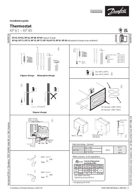 Danfoss Kp 61 Kp 62 Kp 63 Kp 68 Kp 69 Installation Guide