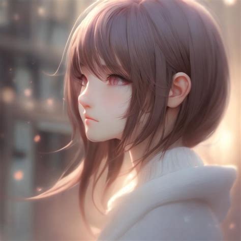 Anime Girl Wlop Side Profile Soft Gentle Detail