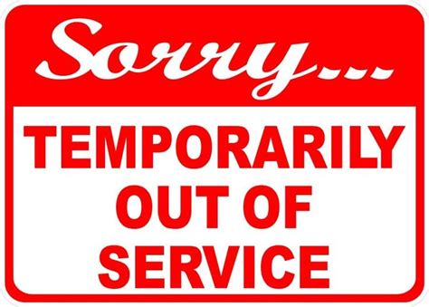 Printable Out Of Service Sign Printablelib