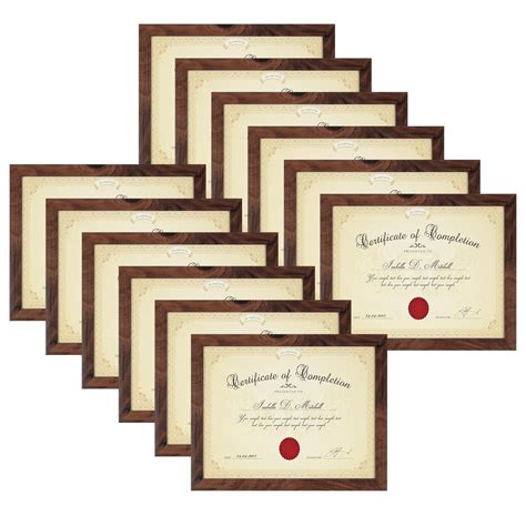 12 Pack 8 5x11 Plastic Certificate Frames Wall Hanging And Desktop Display For Documents Awards