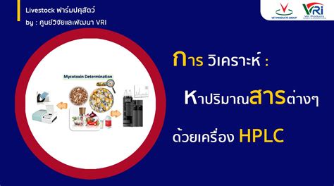 การวิเคราะห์หาปริมาณสารต่างๆ ด้วยเครื่อง Hplc By ศูนย์วิจัยและพัฒนา Vri