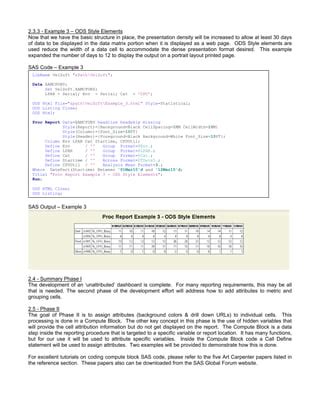 How To Build Tabular Dashboards Using Proc Report Pdf Databases Computer Software And