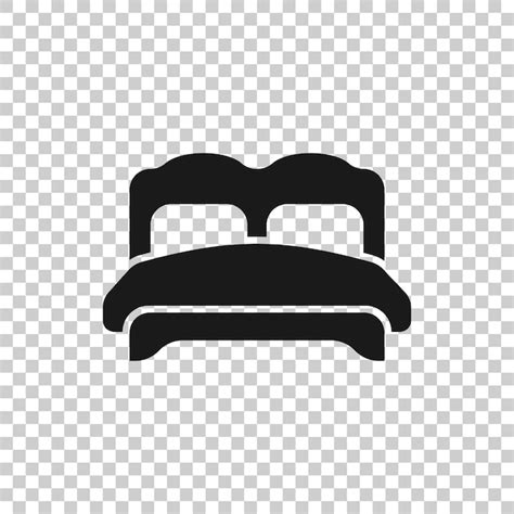 Icône De Lit Dans Le Style Plat Illustration Vectorielle Du Panneau De