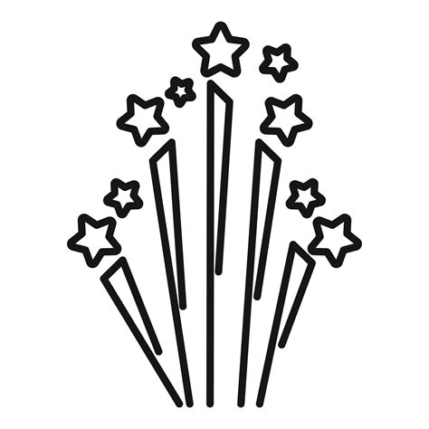 Display Firework Icon Outline Vector Carnival Event 15092985 Vector