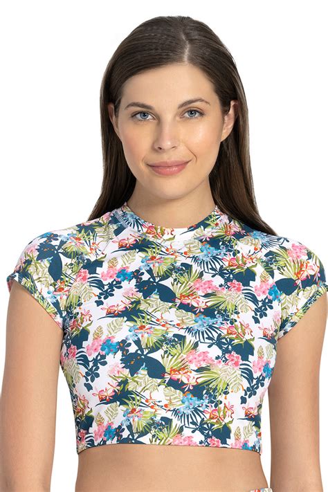 Swim Crop Top With Back Closure Amanté Lingerie
