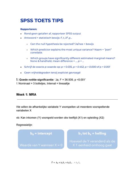MVDA SPSS Training SPSS Met Alle Stappen Tentamentraining Gevolgd