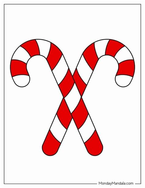 44 Candy Cane Templates Free Pdf Printables Candy Cane Template Candy Cane Christmas