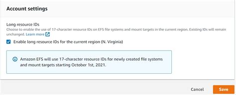New Longer Resource Ids For Amazon Elastic File System Aws Storage Blog