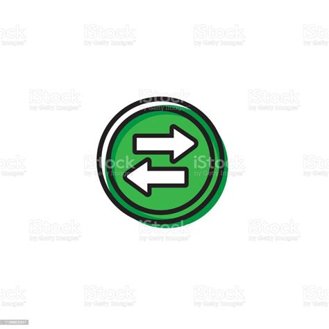 Two Arrows Or Transfer Arrows Linear Style Sign For Mobile Concept And