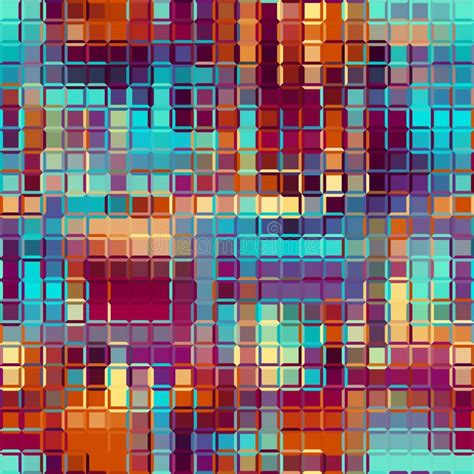 Geometric Abstract Pattern In Low Poly Style Tileable Image Small Squares With Glass Effect