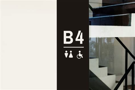 Premium Psd Signboard Inside A Modern Building