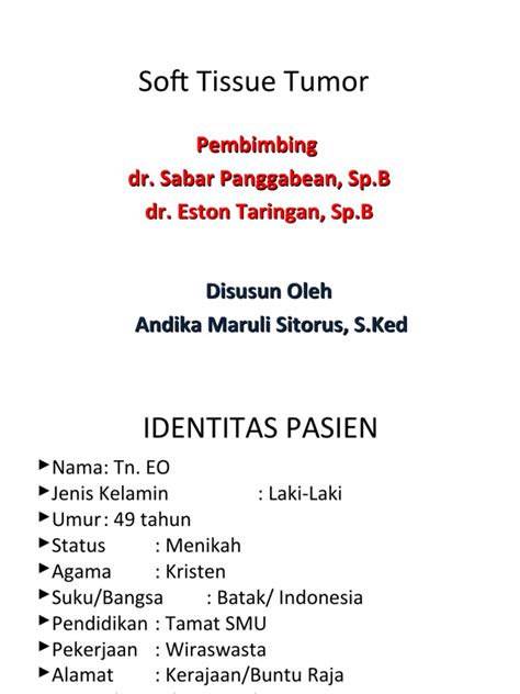 Tumor Jaringan Lunak Di Atas Alis Pdf