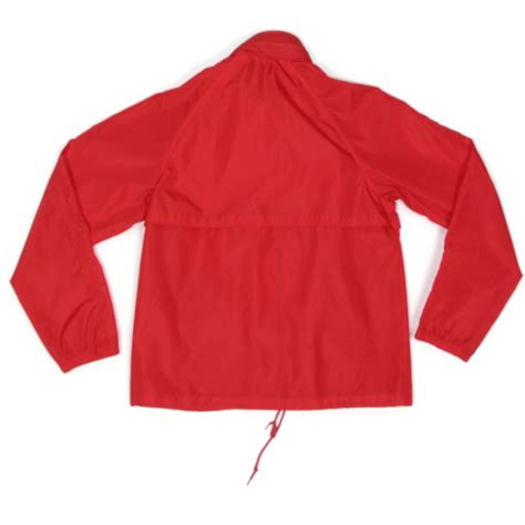 Vintage Eddie Bauer Red Rain Jacket Shell Windbreaker… Gem