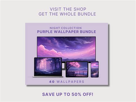 Purple Desktop Wallpaper Aesthetic Purple Sky Desktop Etsy