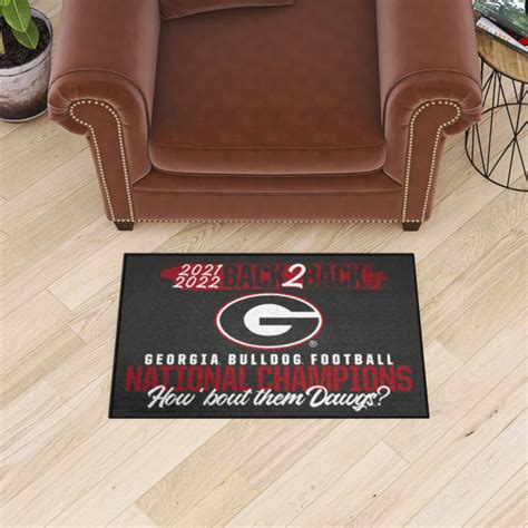 Fanmats Georgia Bulldogs Back To Back Champions 30 X 19 Non Slip
