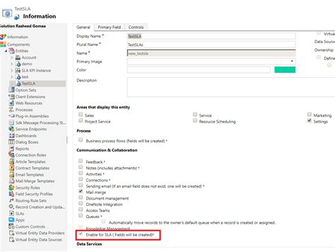 Information Technology Lectures Itlec Randd How To Apply Enhanced Sla For Custom Entities