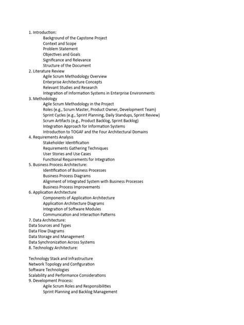Capstone Project Documentation Contents New Pdf Scrum Software