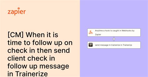 Anytime A Hook Is Caught In Webhooks By Zapier Send Message In Trainerize In Trainerize Zapier