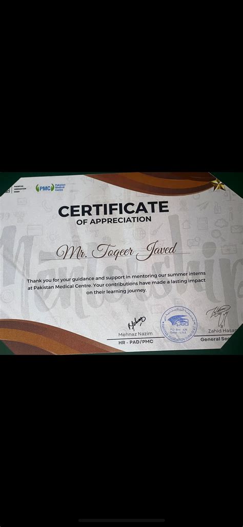 Toqeer Javed Muhammad Javed Iqbal On Linkedin Honored To Be Recognized
