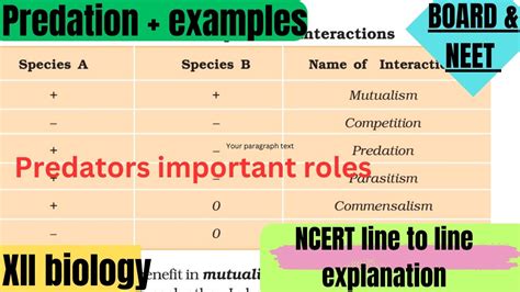 Xii Population Interaction Predation In Detail With Examples Youtube