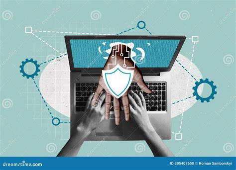 Sketch Collage Picture Of Arms Programming Code Modern Device Isolated