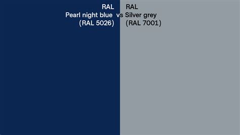 Ral Pearl Night Blue Vs Silver Grey Side By Side Comparison
