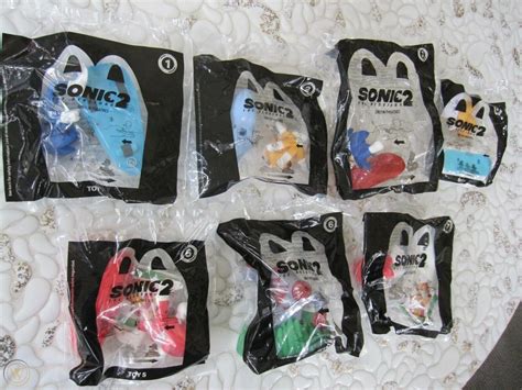 New Mcdonalds Sonic The Hedgehog 2 Happy Meal Toys Set 7 Knuckles
