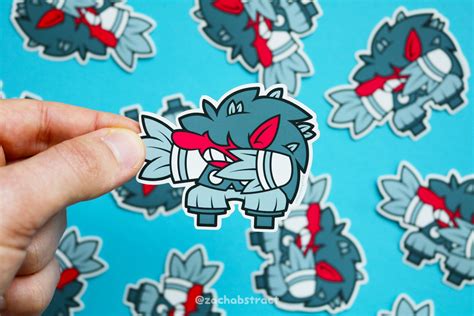 Red Tengu Yokai Sticker 3 Inches Wide 2 3 Inches Tall Etsy