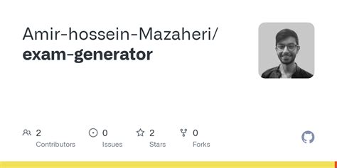 GitHub Amir Hossein Mazaheri Exam Generator
