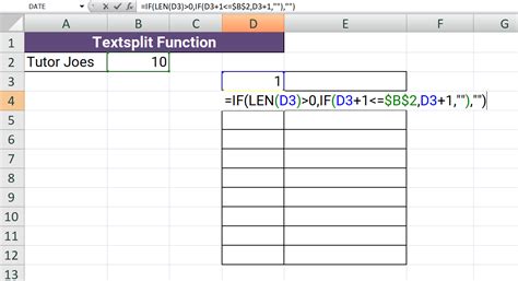 Single Word Splitting In Excel
