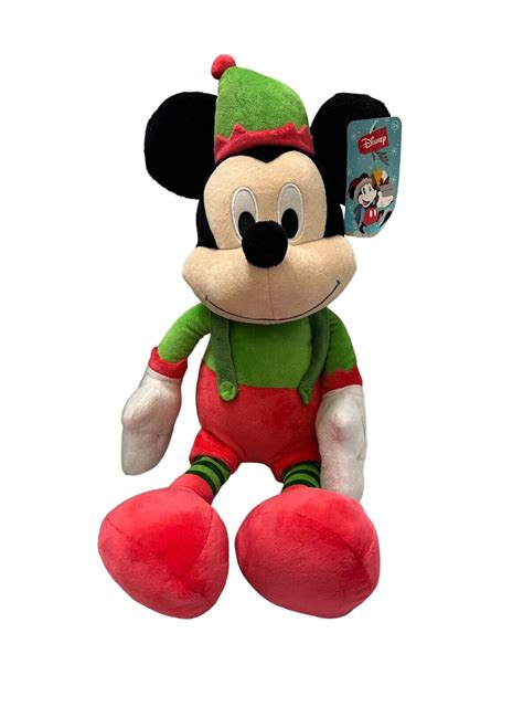 Disney Holiday Mickey Mouse Large Plush 18 Disney Mickey Plush For