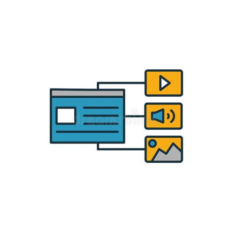 Digital Content Icon Set Four Elements In Diferent Styles From Content Icons Collection Stock