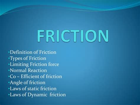 Friction Class 11 Physics Pptx