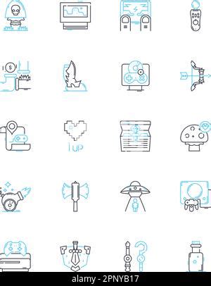 Performance Tracking Linear Icons Set Analytics Metrics Evaluations Measurements Dashboards