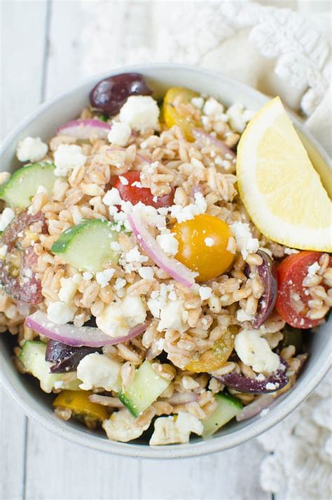 Greek Farro Salad Fake Ginger