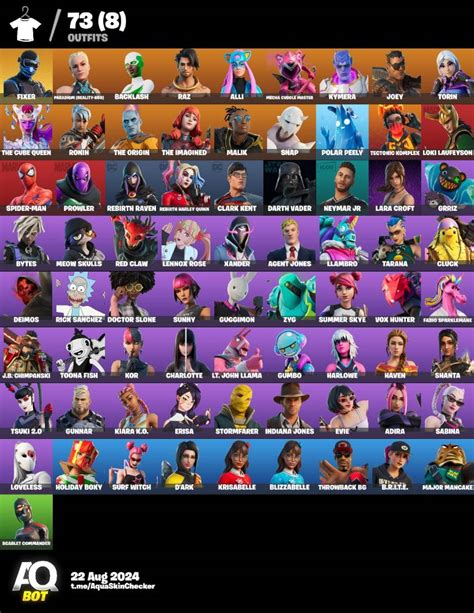 ⭐stw 73 Skins⭐22 Max Styles⭐prismatic Zyg Guggimon Sunny⭐golden Lara