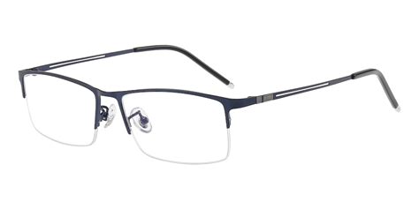 Baron Rectangle Blue Eyeglasses