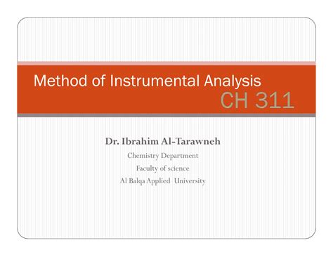 Instrumental Analysis Granger At Stephanie Post Blog