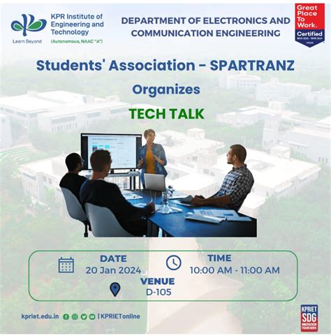 Tech Talk Kpr Institute Engineering And Technology Autonomous