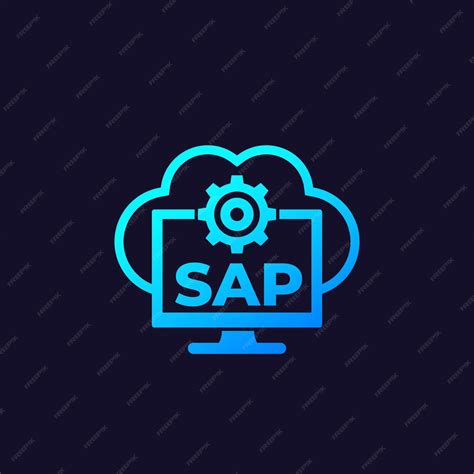Vector De Icono De Software De Nube Empresarial Sap Vector Premium