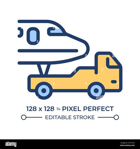 Aircraft Towing Rgb Color Icon Stock Vector Image Art Alamy