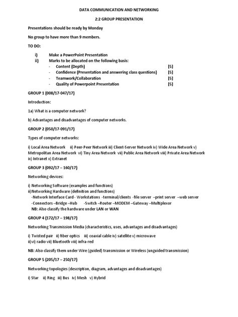 presentation data communication and networks pdf computer network