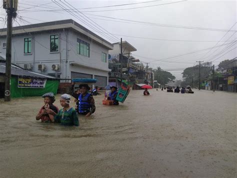 ပဲခူးတိုင်းဒေသကြီးအတွင်း မိုးသည်းထန်စွာရွာသွန်းမှုကြောင့် ရန်ကုန