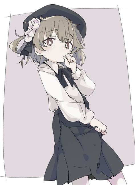 Safebooru 1girl Bangs Beret Black Bow Black Hat Black Ribbon Black