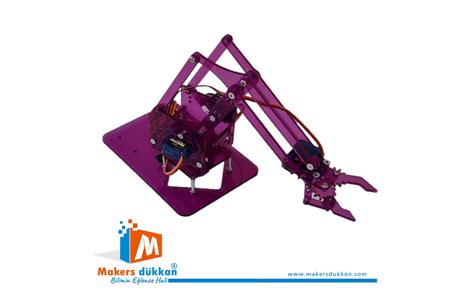 Pleksiglass Robot Kolun Arduino Joystick Modül ile Kontrol Etme