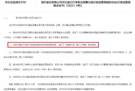 将销售保有规模、投资者长期收益纳入考核指标体系 监管重拳出手处罚违规基金销售机构 基金 金融界